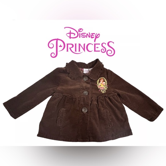 Disney | Jackets & Coats | Disney Princess Belle Brown Corduroy Jacket ...